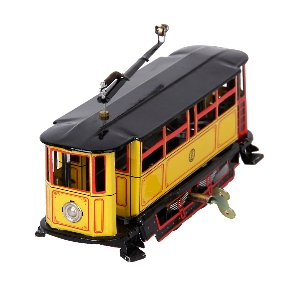 ⚡️Buy Vintage Tram Trolley Streetcar Tin Toy Collectible Gift w/ Wind ...