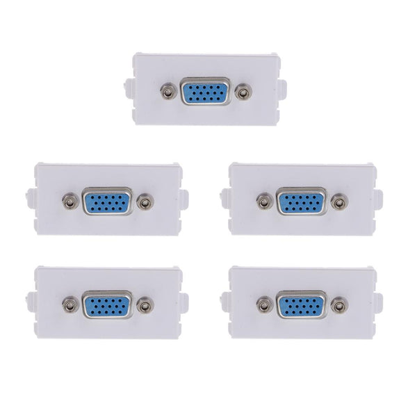 ⚡️Buy Maxbell 5 Packs VGA Wall Socket Module Wallplate Plug with Frame ...