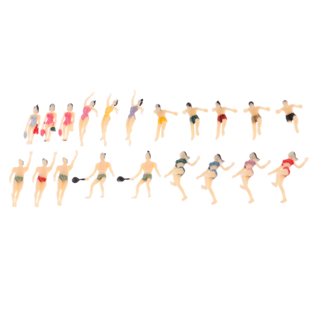 ⚡️Buy Maxbell 20x Scale 1:100 Painted Model Figure People Swimmer ...