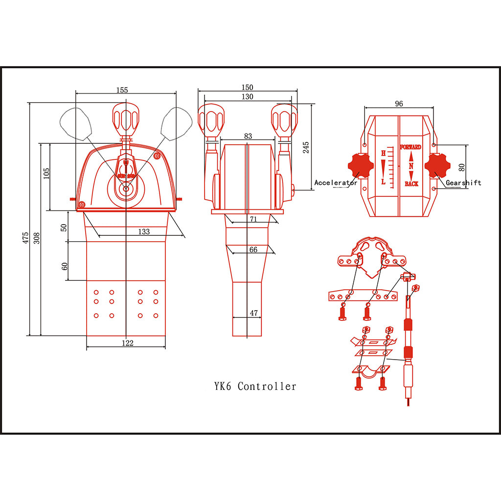 ⚡️Buy Maxbell YK6 Single Lever Universal Engine Control Lever for ...
