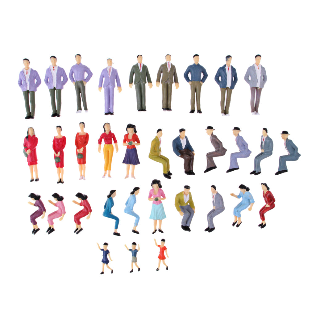 ⚡️Buy Maxbell HO Plastic Painted People Action Figure 1/25 Scale for ...