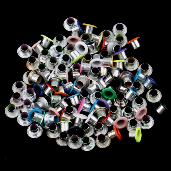 ⚡️Buy Maxbell 100 Pieces Assorted Color Metal Eyelets Buckle for ...