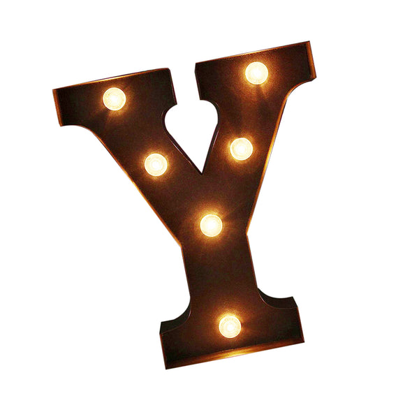 ⚡️Buy Maxbell 12'' Coffee LED Letter Light Vintage Circus Style ...