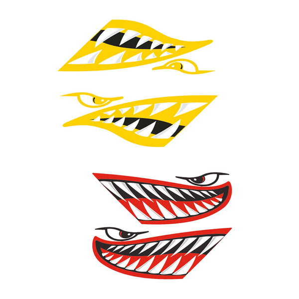 ⚡️Buy Maxbell 4 Pieces Vinyl Large Shark Teeth Mouth Decals Stickers ...