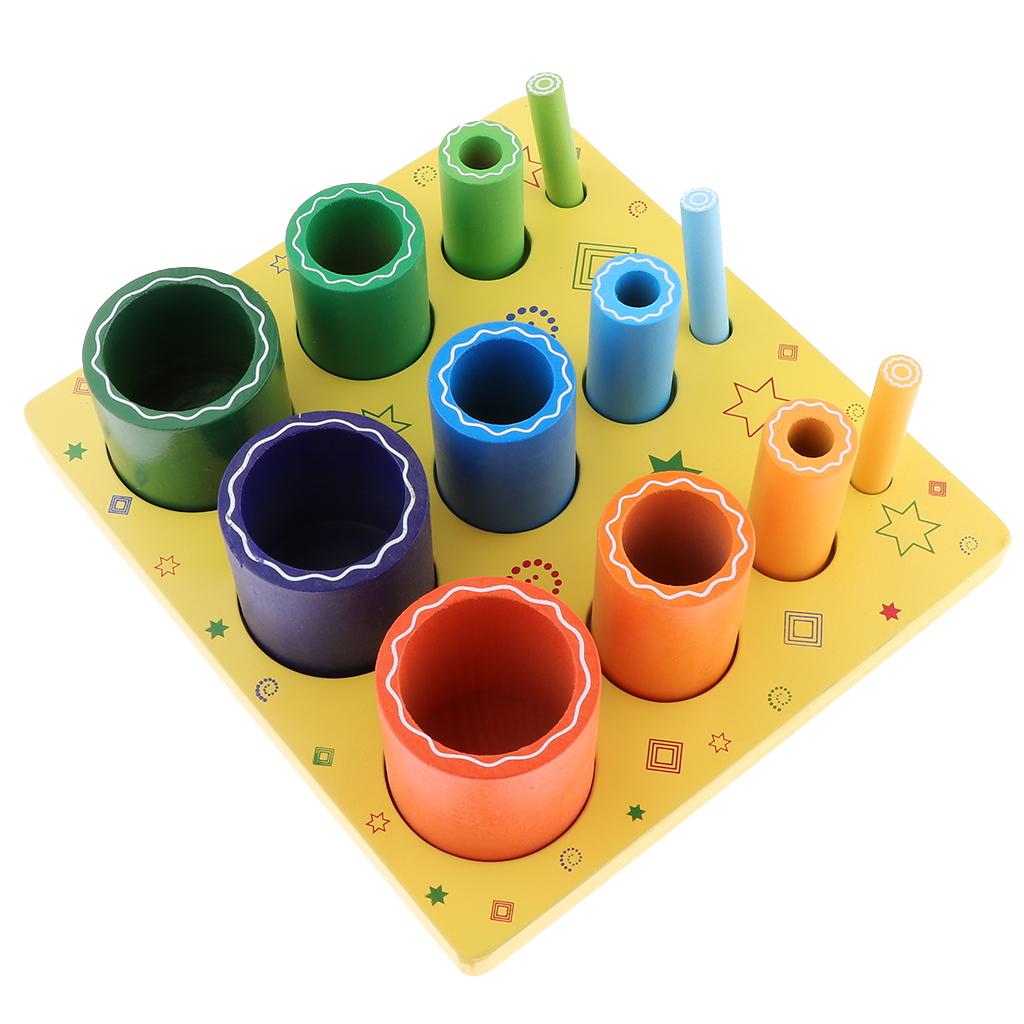 ⚡️Buy Maxbell Wooden Round Rainbow Sorter Educational Color Shape ...