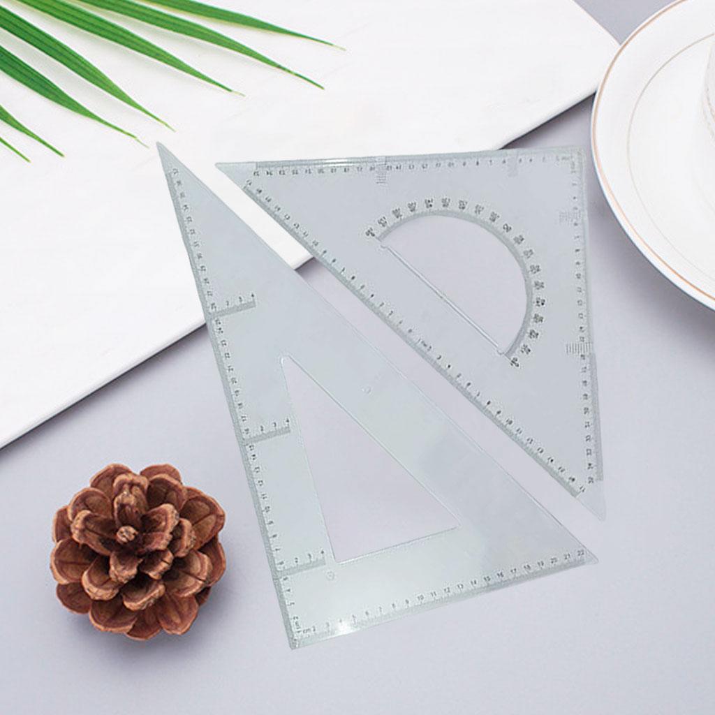 ⚡️Buy Maxbell 2 Pack 45/60 Degree Geometry Triangle Ruler Drawing ...