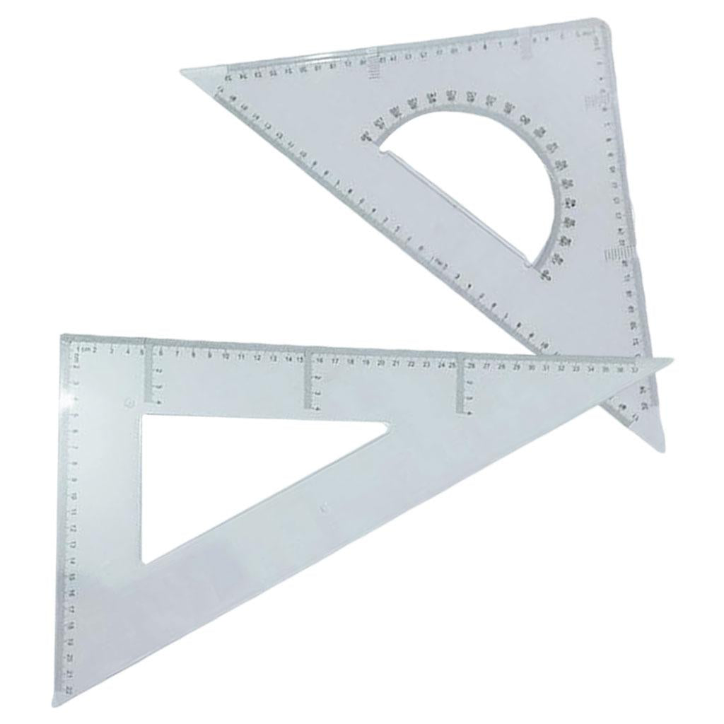 ⚡️Buy Maxbell 2 Pack 45/60 Degree Geometry Triangle Ruler Drawing ...