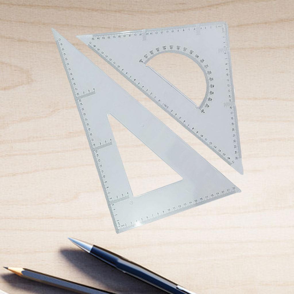 ⚡️Buy Maxbell 2 Pack 45/60 Degree Geometry Triangle Ruler Drawing ...