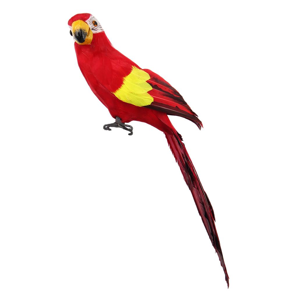 ⚡️Buy Max Artificial Feathered Parrot Figurines Realistic Bird Model ...