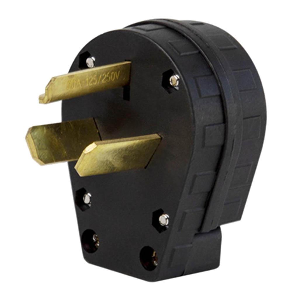 ⚡️Buy Maxbell NEMA 10-30P Grounding Locking Plug, 30A 250V AC, 3 Pin ...