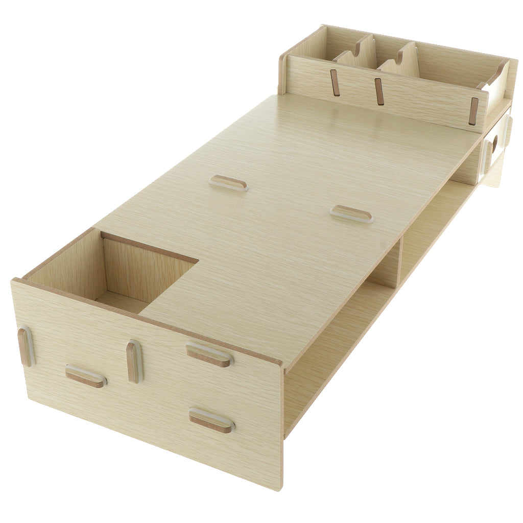 ⚡️Buy Max Wood Monitor Stand Drawers Computer Laptop Printer Riser Desk ...