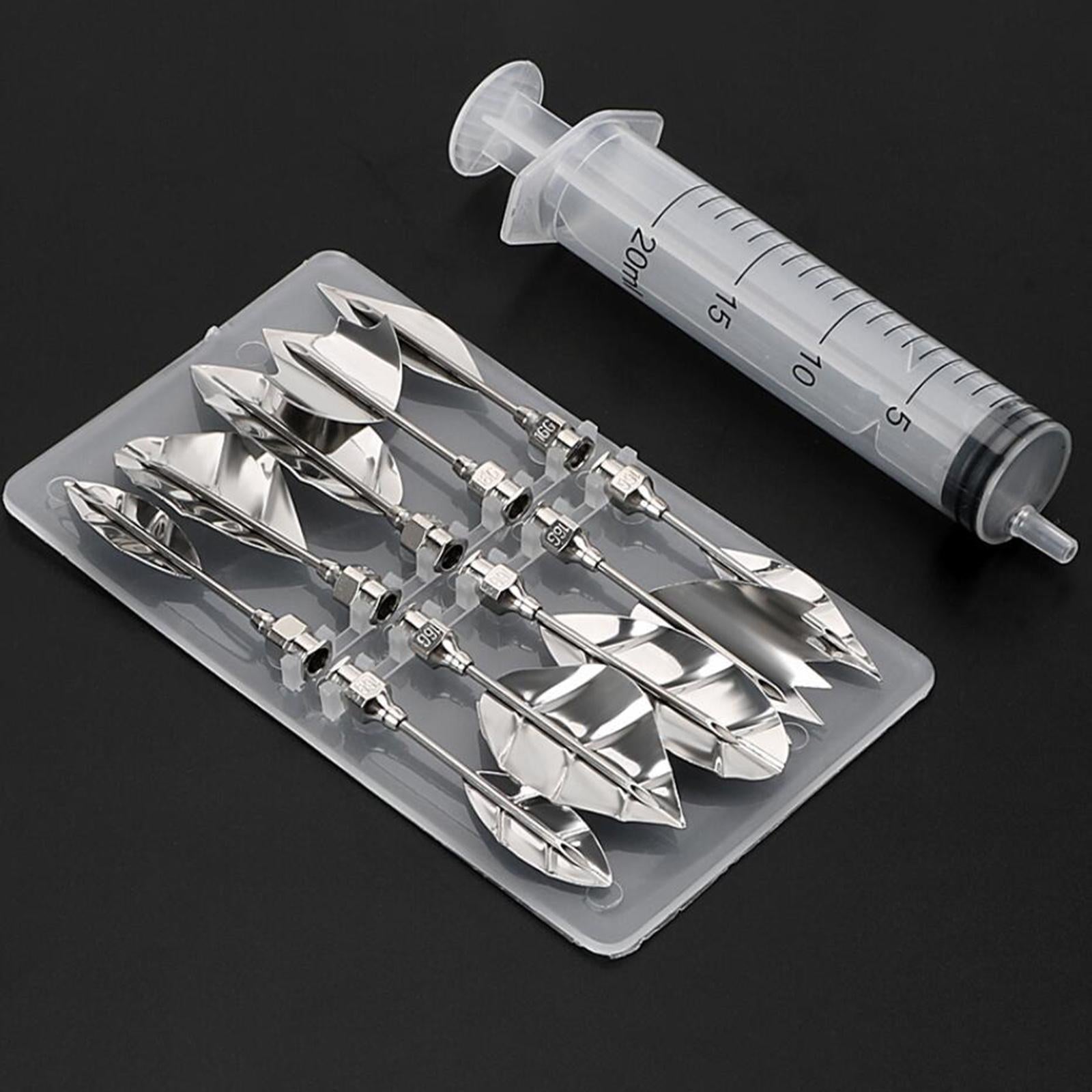 ⚡️Buy Maxbell 10 pcs Pudding Nozzle +1 Syringe Tool Jelly Flower Cake ...
