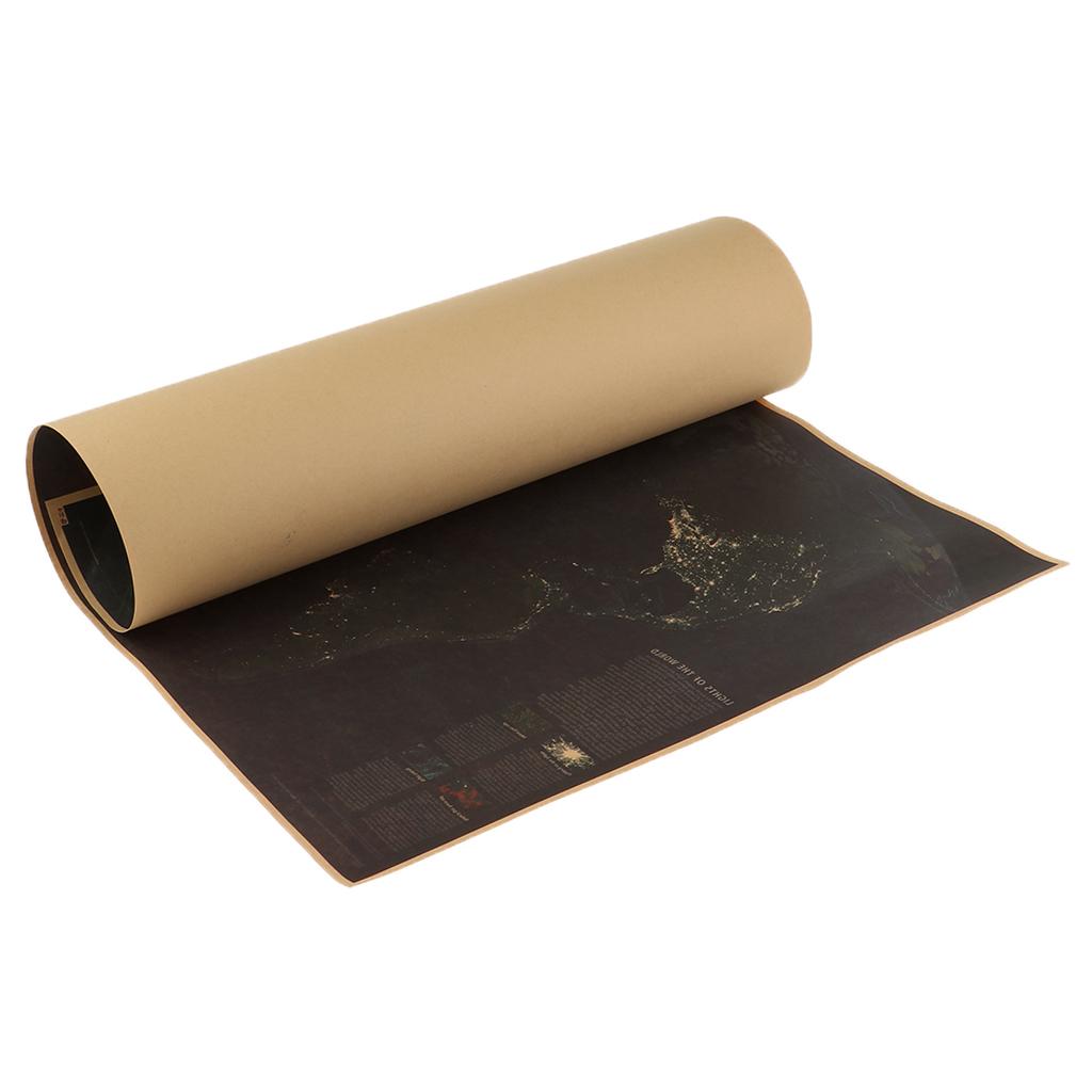 ⚡️Buy Maxbell Retro Kraft Map of The Earth Under The Night Kraft Paper ...