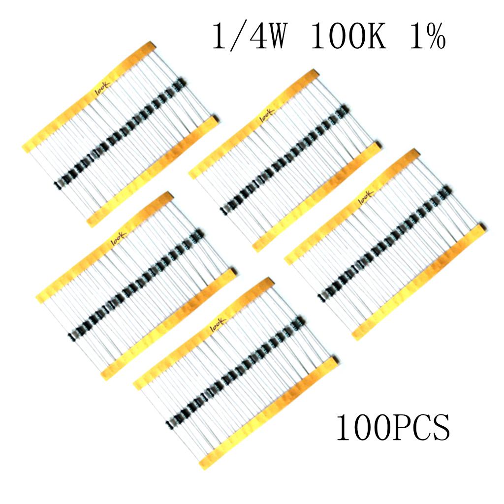 ⚡️Buy Max 100 Pieces 1/4W Metal Film Resistor Precision Resistor ...