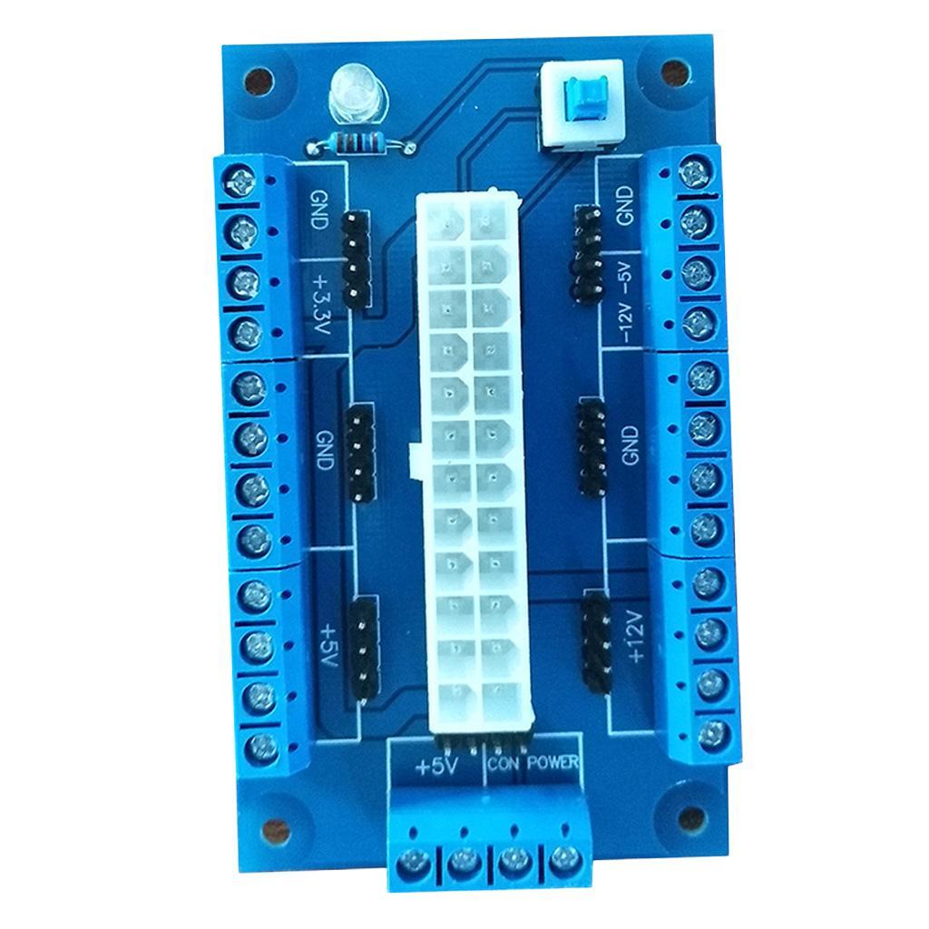⚡️Buy Max 24 Pins ATX Benchtop PC Power Board Computer Supply Breakout ...