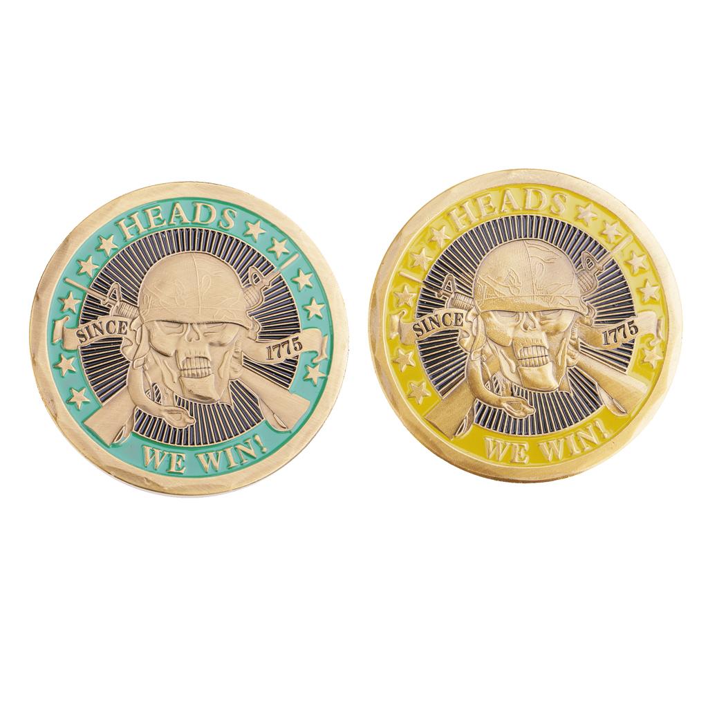 ⚡️Buy Maxbell Navy Skull Helmet Sniper Challenge Coin American Golden ...