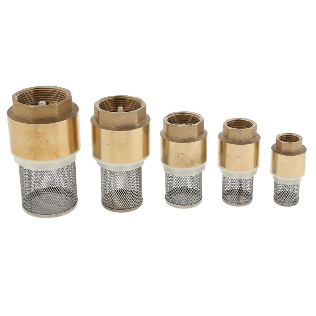 ⚡️Buy Maxbell Brass Foot Valve Mesh Check Valve with Strainer Filter ...