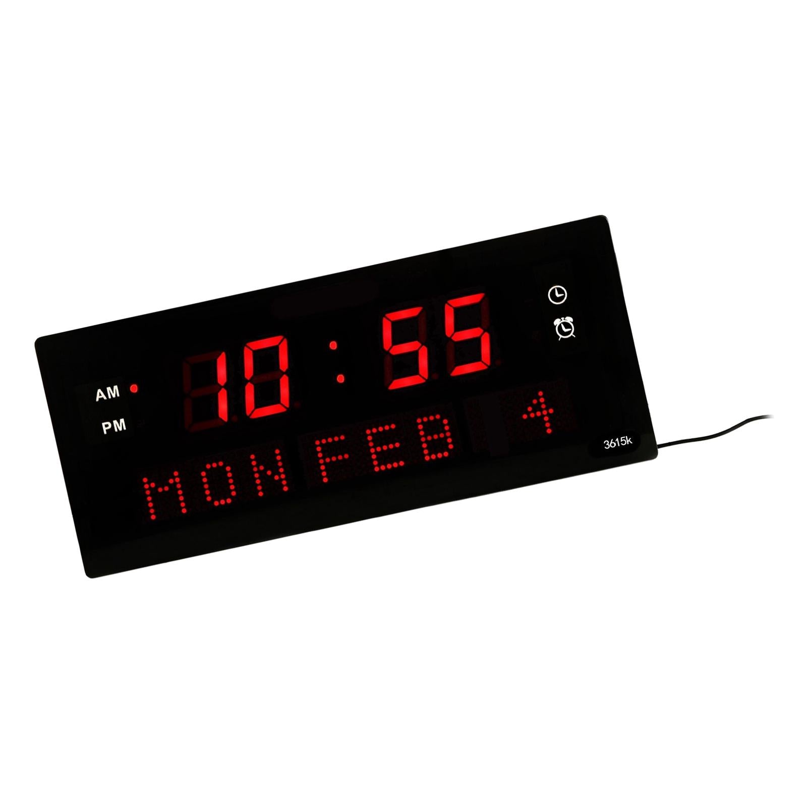 ⚡️Buy Maxbell Large Digital Wall Clock Easy Viewing Big Red Number LED ...