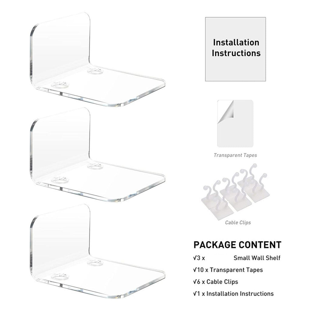 ⚡️Buy Maxbell Acrylic Floating Shelves Monitor Top Rack for ...