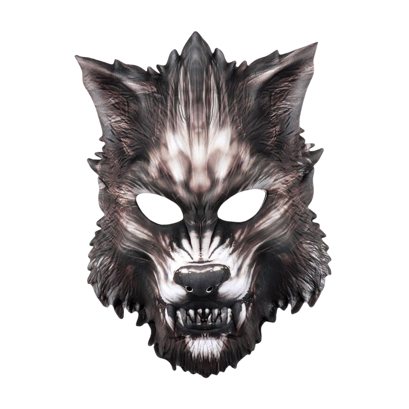 ⚡️Buy Maxbell Halloween Wolf Mask Werewolf Animal Half Face for Costume ...
