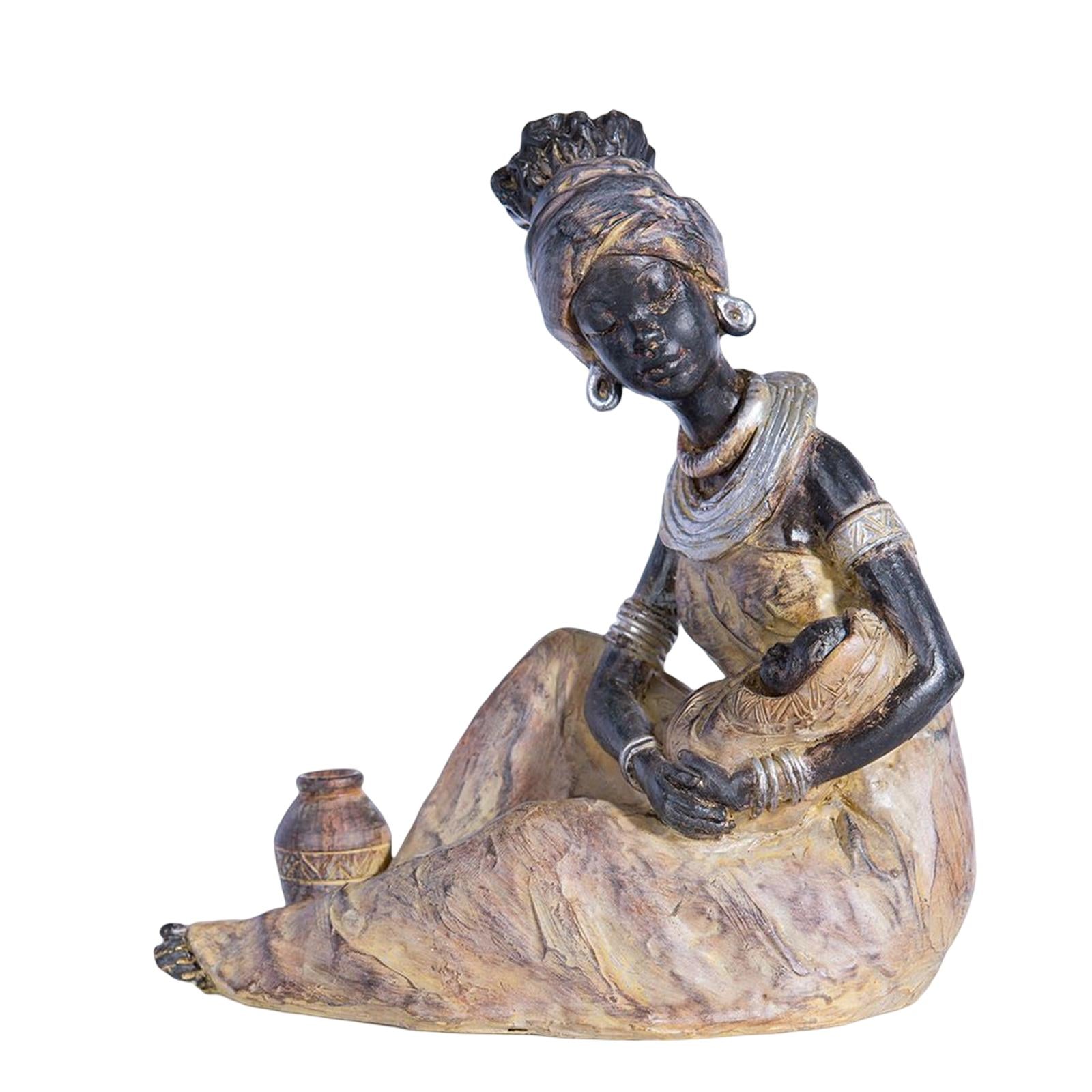 ⚡️Buy Maxbell African Statues African Women Figure Tribal Lady Figurine ...
