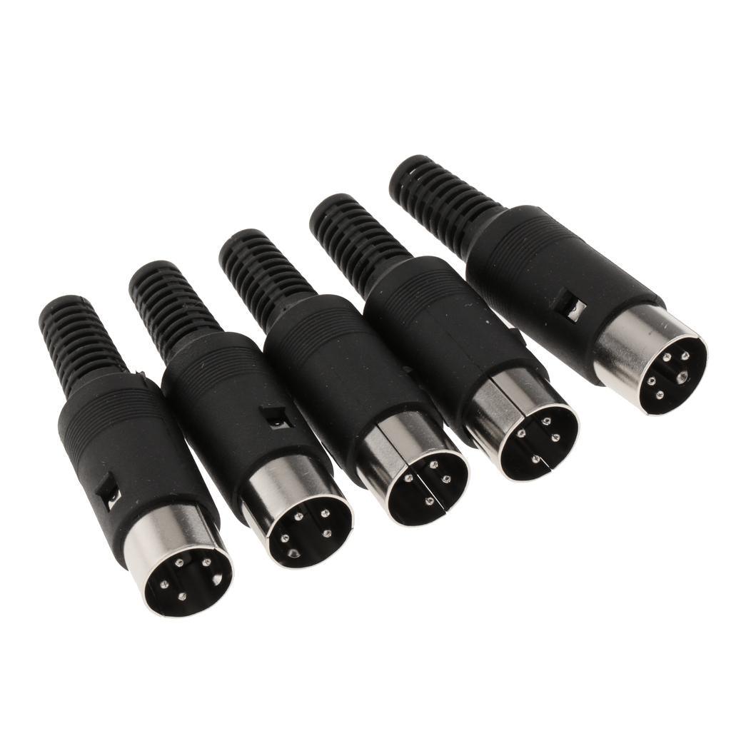 ⚡️Buy Maxbell DIN Mini Pin Male Plug Audio Jack Connector for Keyboard ...