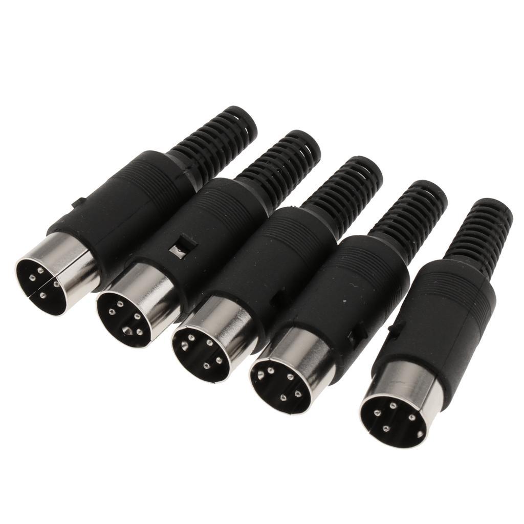 ⚡️Buy Maxbell DIN Mini Pin Male Plug Audio Jack Connector for Keyboard ...